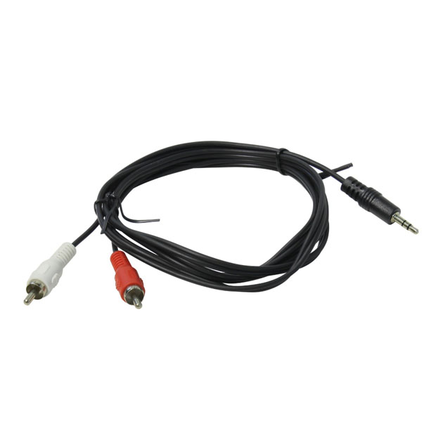 Кабель Telecom 2RCA - Jack 3.5 3м Black (TAV7183)