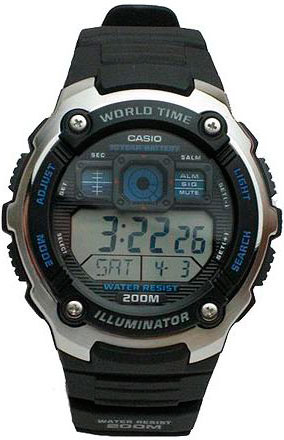 Наручные часы электронные мужские Casio Illuminator Collection AE-2000W-1A