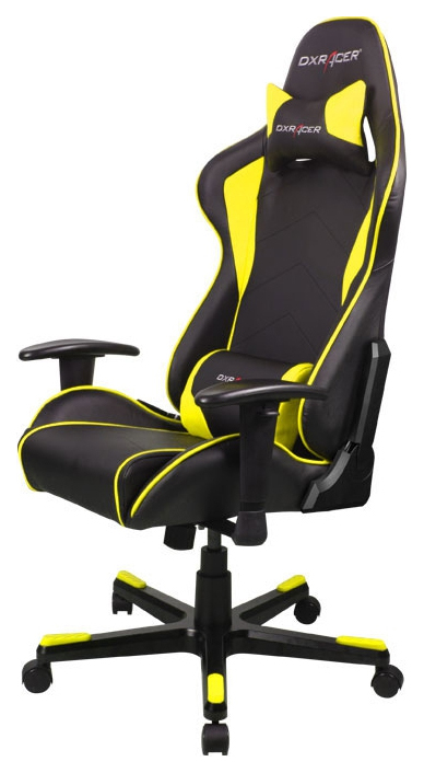 Игровое кресло DXRacer OH/FE08/NY, желтый/черный