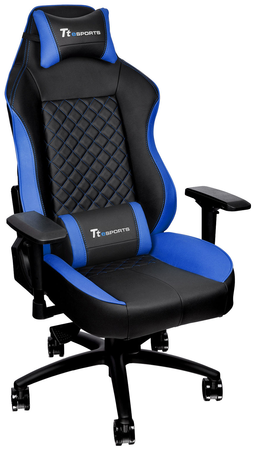 Игровое кресло Thermaltake TT GC-GTC-BLLFDL-01, синий/черный