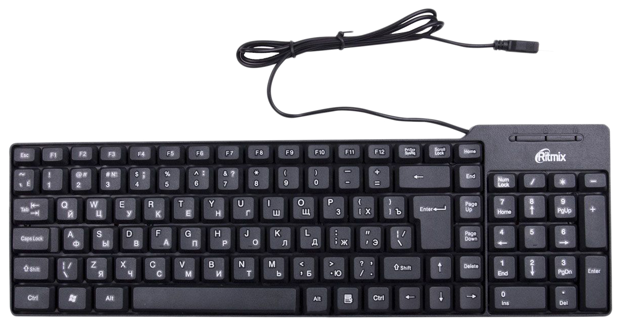 Проводная клавиатура Ritmix RKB-100 Black