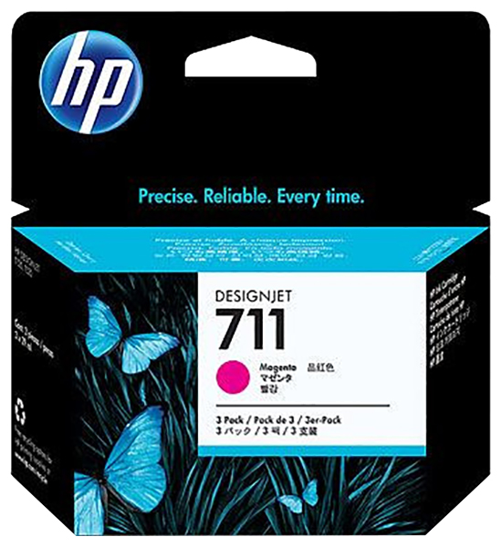 Картридж для струйного принтера HP 711 (CZ135A) пурпурный, оригинал