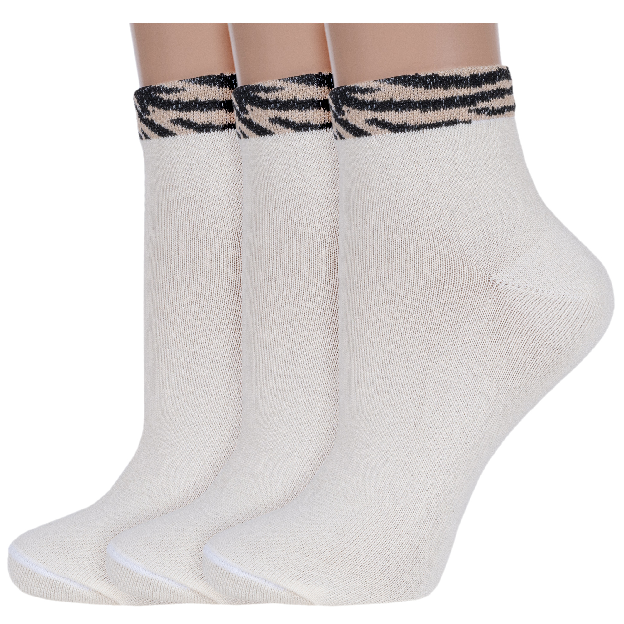 Комплект носков женских Альтаир 3-А210 бежевых 23
