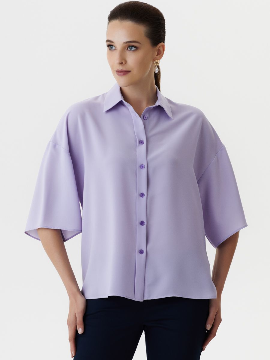 Блуза женская Арт-Деко R-1389 фиолетовая 54 RU
