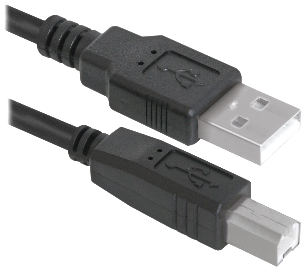 Кабель Defender USB A-USB B, M-M 1,8м Black (usb04-06)