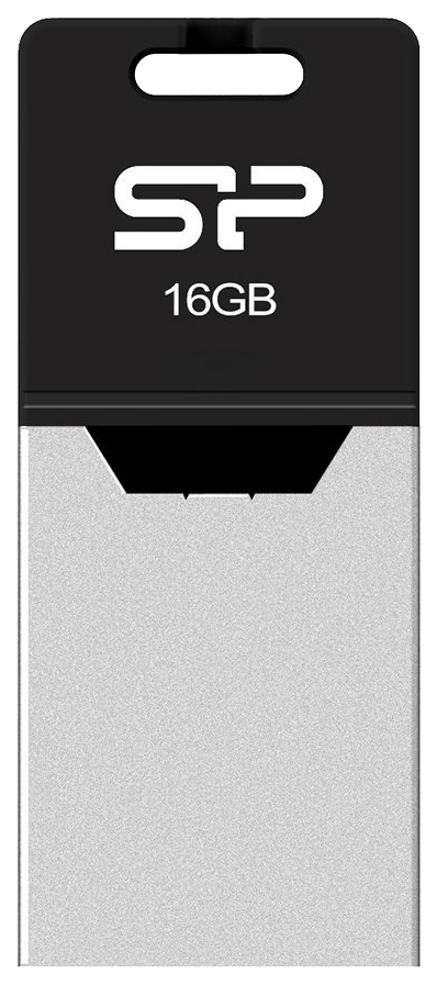 Флешка Silicon Power Mobile X20 16ГБ Silver/Black (SP016GBUF2X20V1K)