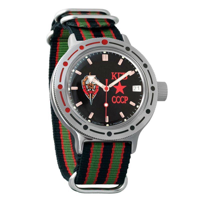 Наручные часы мужские Восток 420457 красные/зеленые