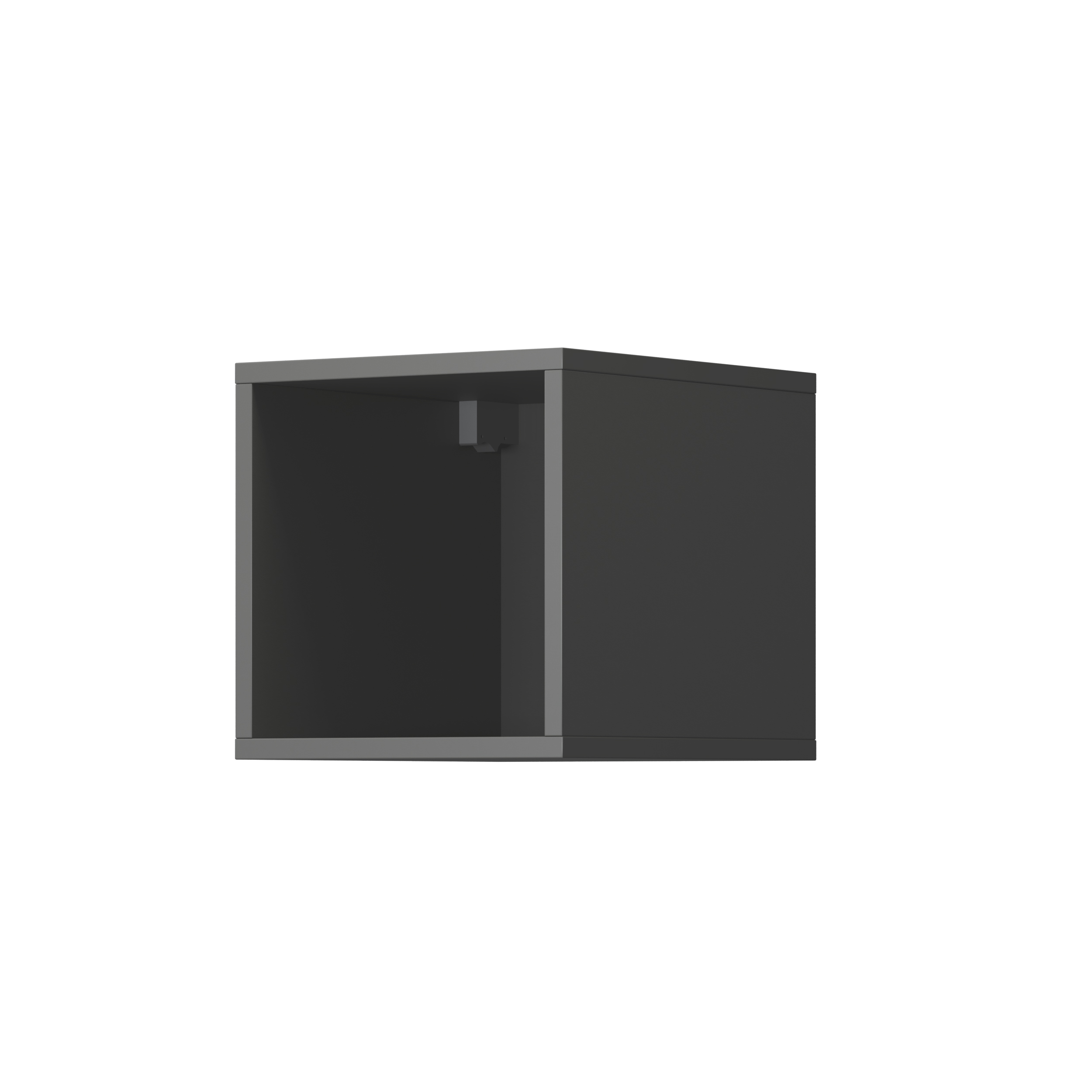 Полка настенная в гостинную НК-Мебель PLANO T-3 Серый Графит, 30х30х35 см