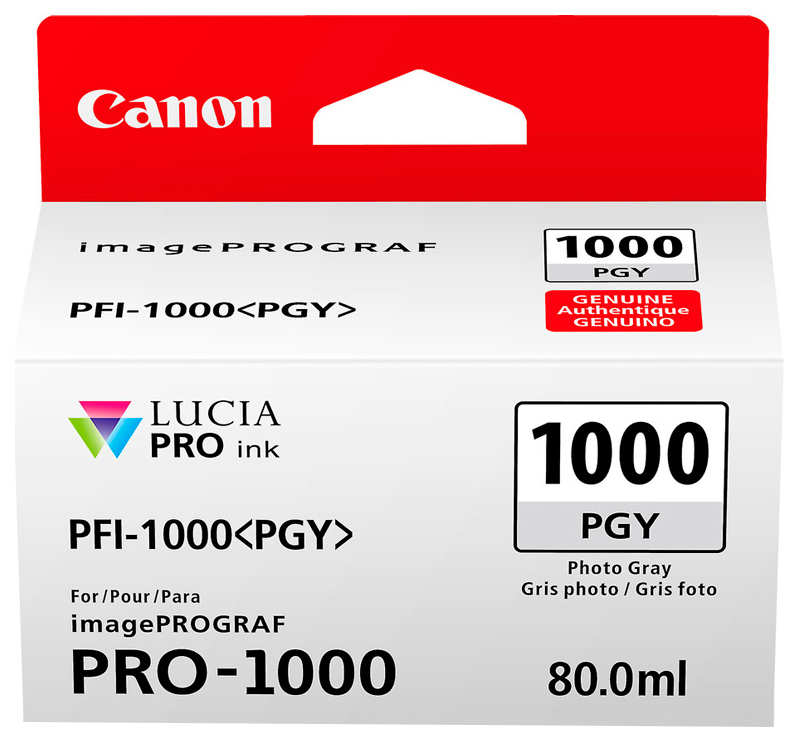 Картридж для струйного принтера Canon PFI-1000 PGY (0553C001) серый, оригинал