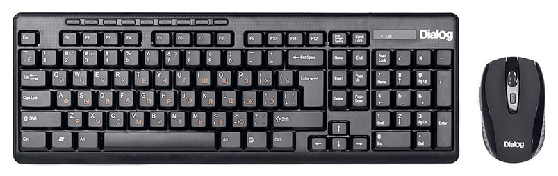 Беспроводная клавиатура и мышь комплект usb Dialog KMROP-4020U