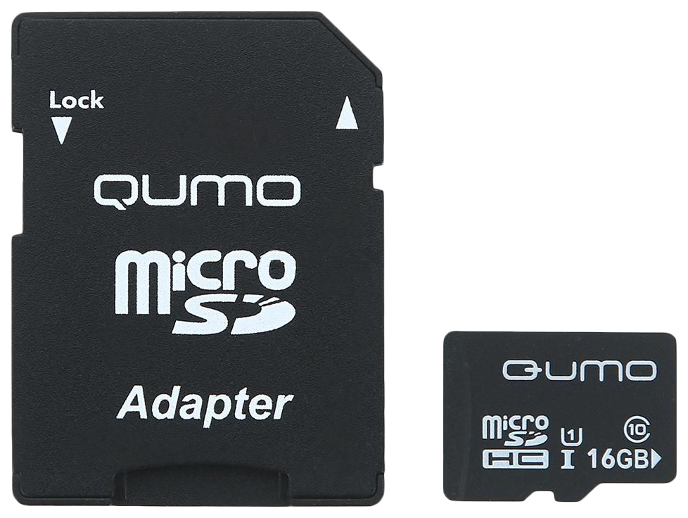 Карта памяти Qumo Micro SD QM16GMICSDHC10U1 16GB