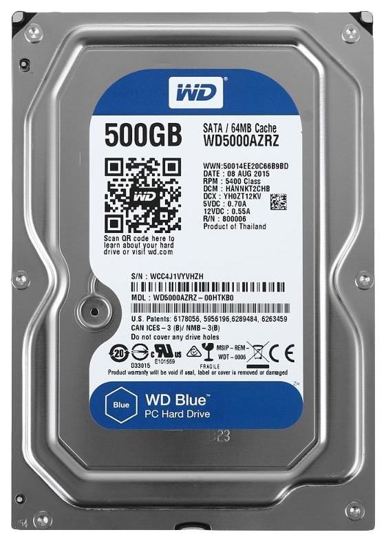 Жесткий диск WD Blue 500ГБ (WD5000AZRZ)