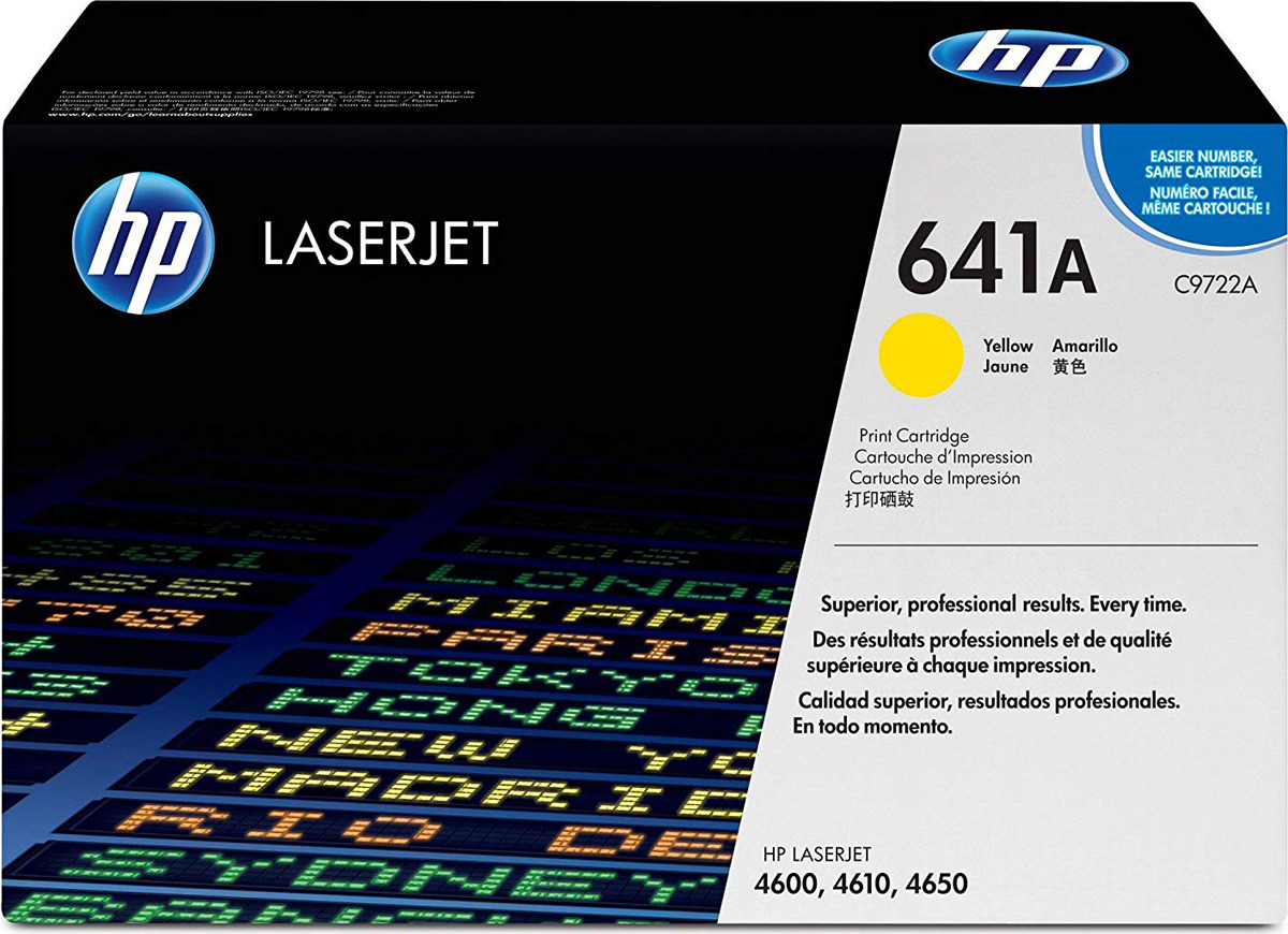 Картридж для лазерного принтера HP 641A (C9722A) желтый, оригинал