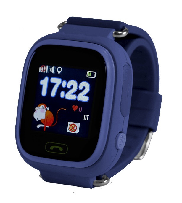 Детские смарт-часы Smart Baby Watch Q90 с GPS трекером Dark Blue/Blue