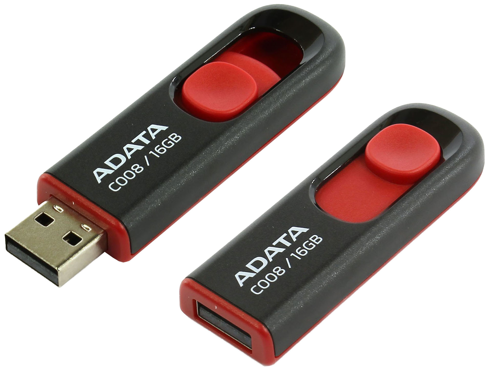 Флешка ADATA Classic C008 16ГБ Red/Black (AC008-16G-RKD)