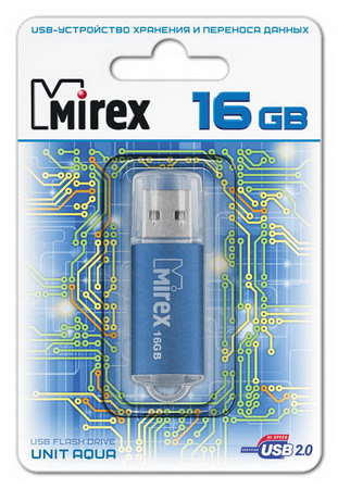 Флешка MIREX Unit 16ГБ Blue (13600-FMUAQU16)