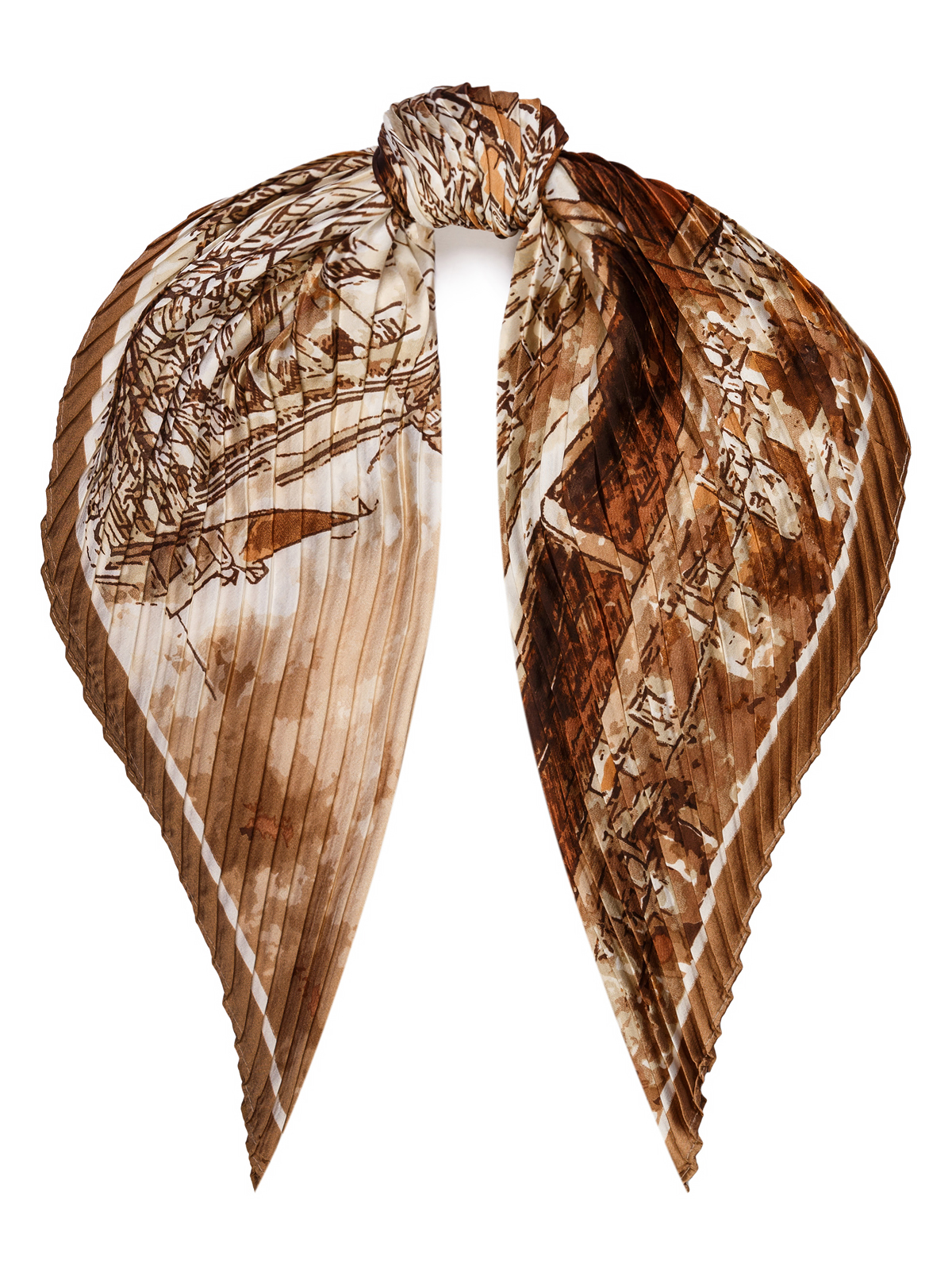 Платок женский Labbra LSZ34-826 коричневый, 70х70 см