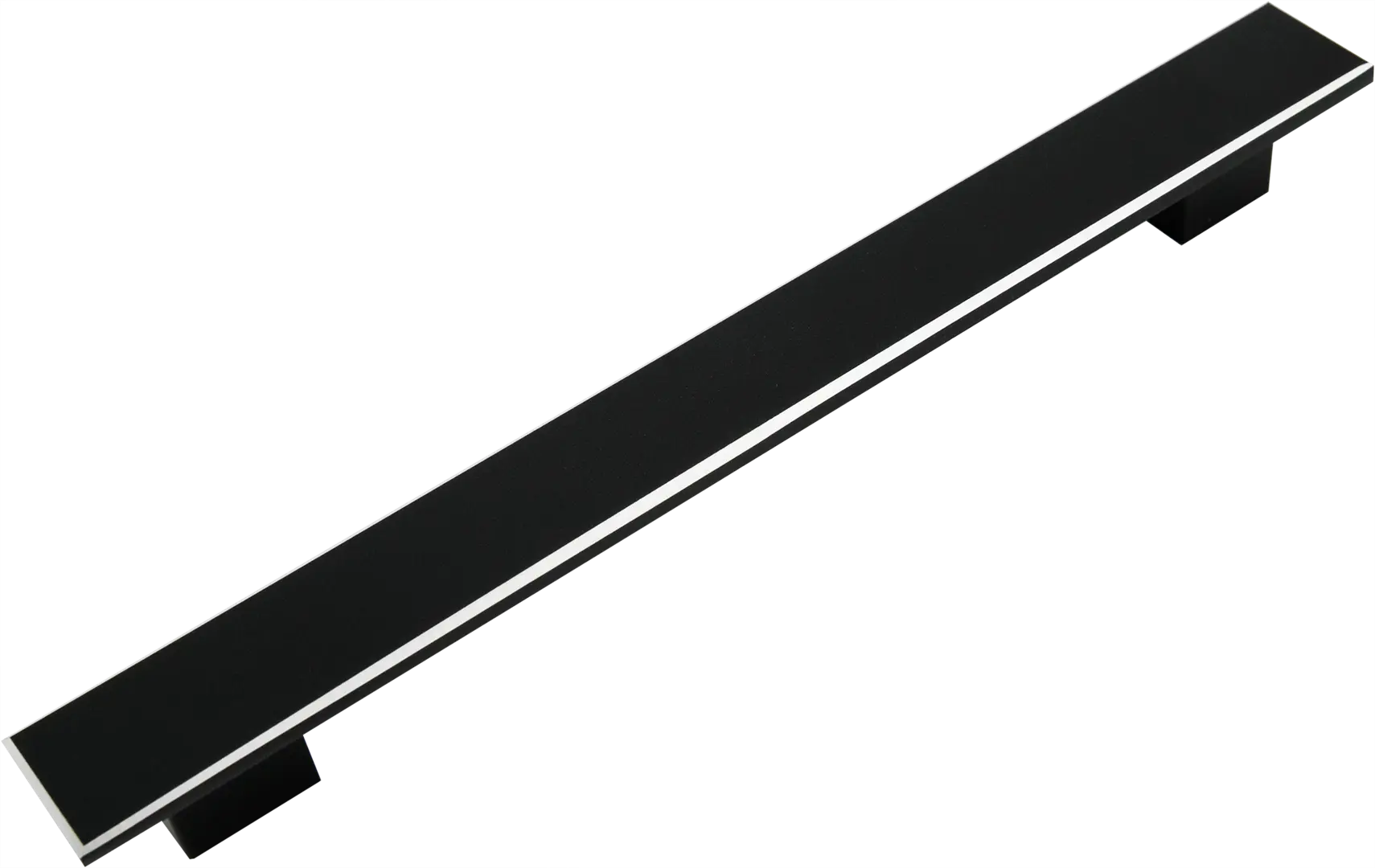 Ручка-скоба мебельная S-4130 192 мм, цвет матовый черный