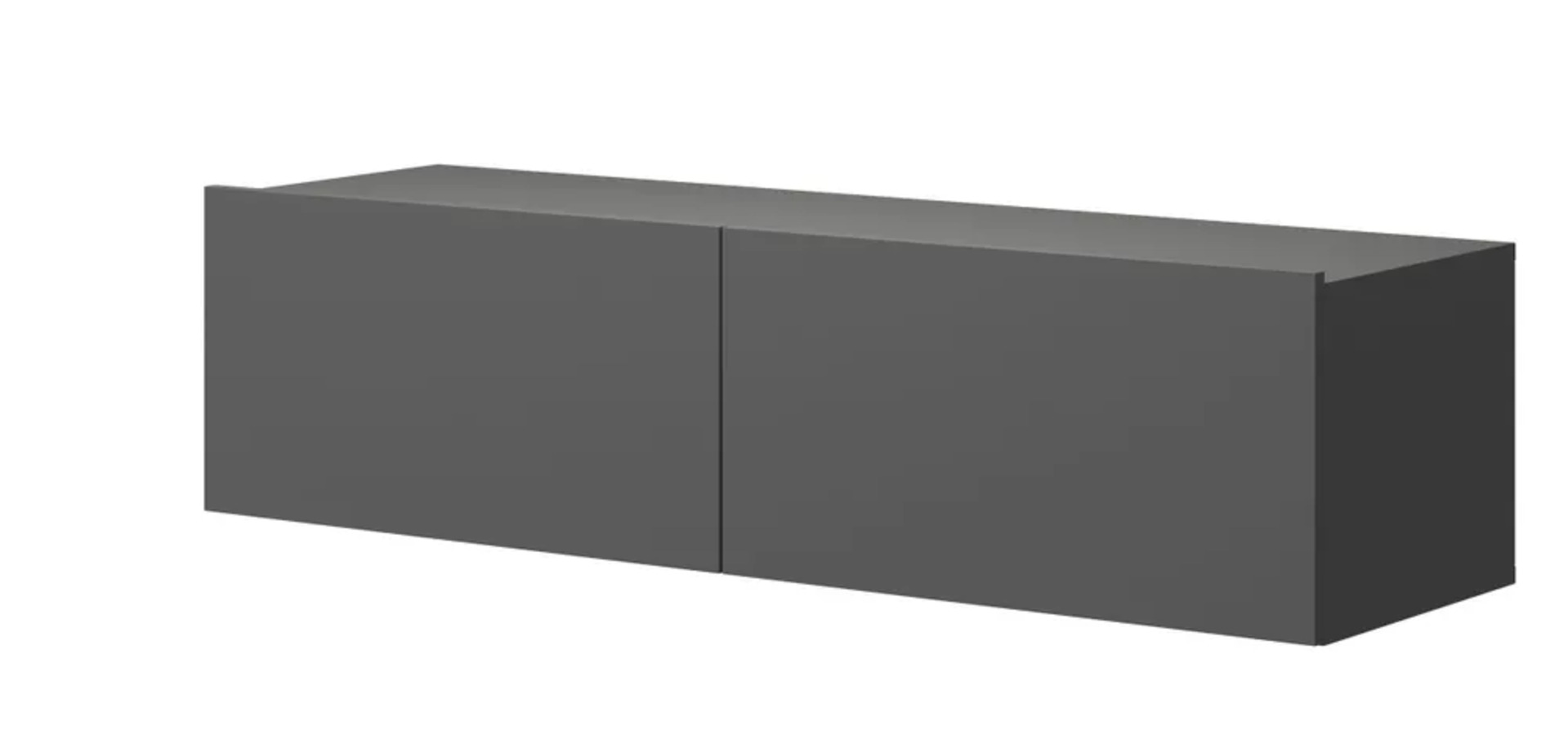 Тумба под телевизор НК мебель PLANO T-2, серый графит, 120х31х36,6