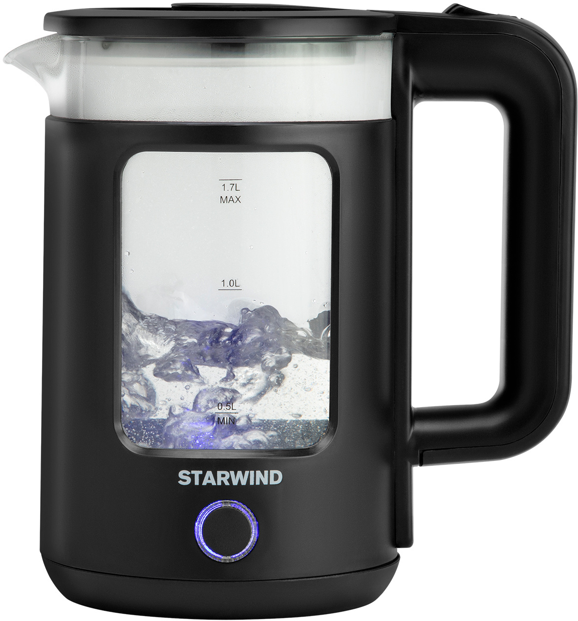 Чайник электрический STARWIND SKG1053 1.7 л Black, Transparent