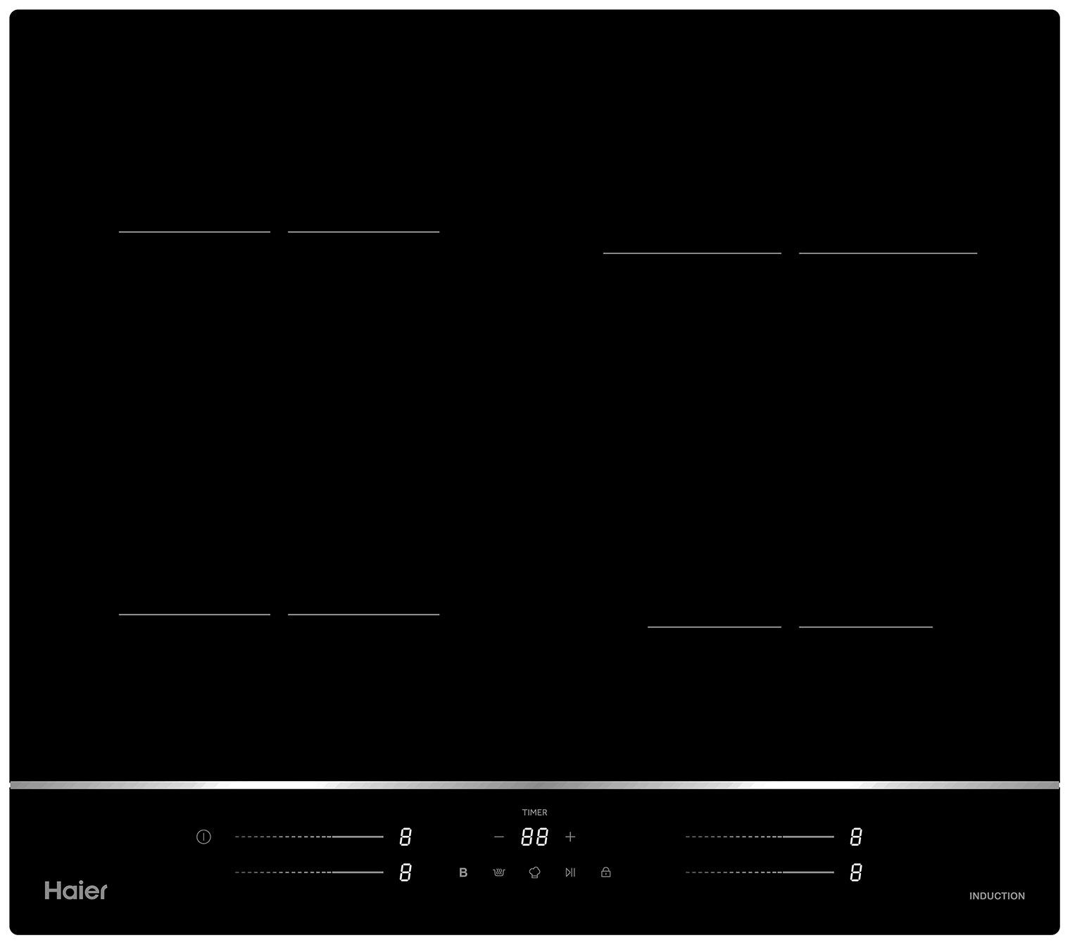 Встраиваемая варочная панель индукционная Haier HHY-Y64WSLB черный