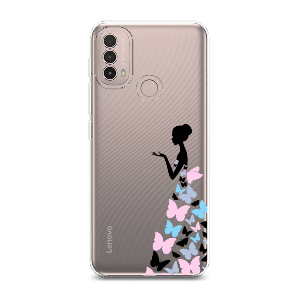 Чехол Awog на Lenovo K14 Plus/Motorola Moto E20/E30/E40 "Платье из бабочек"