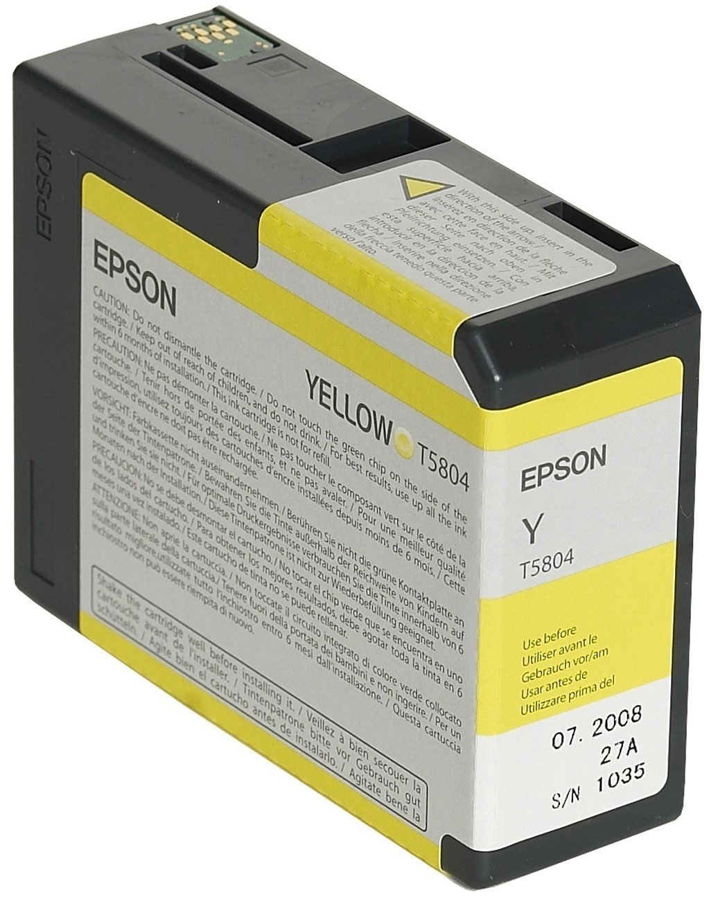 Картридж для струйного принтера Epson C13T580400, желтый, оригинал