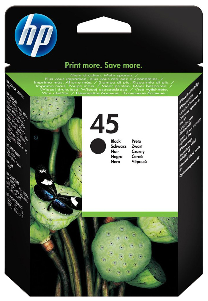 Картридж для струйного принтера HP 45 (51645AE) черный, оригинал
