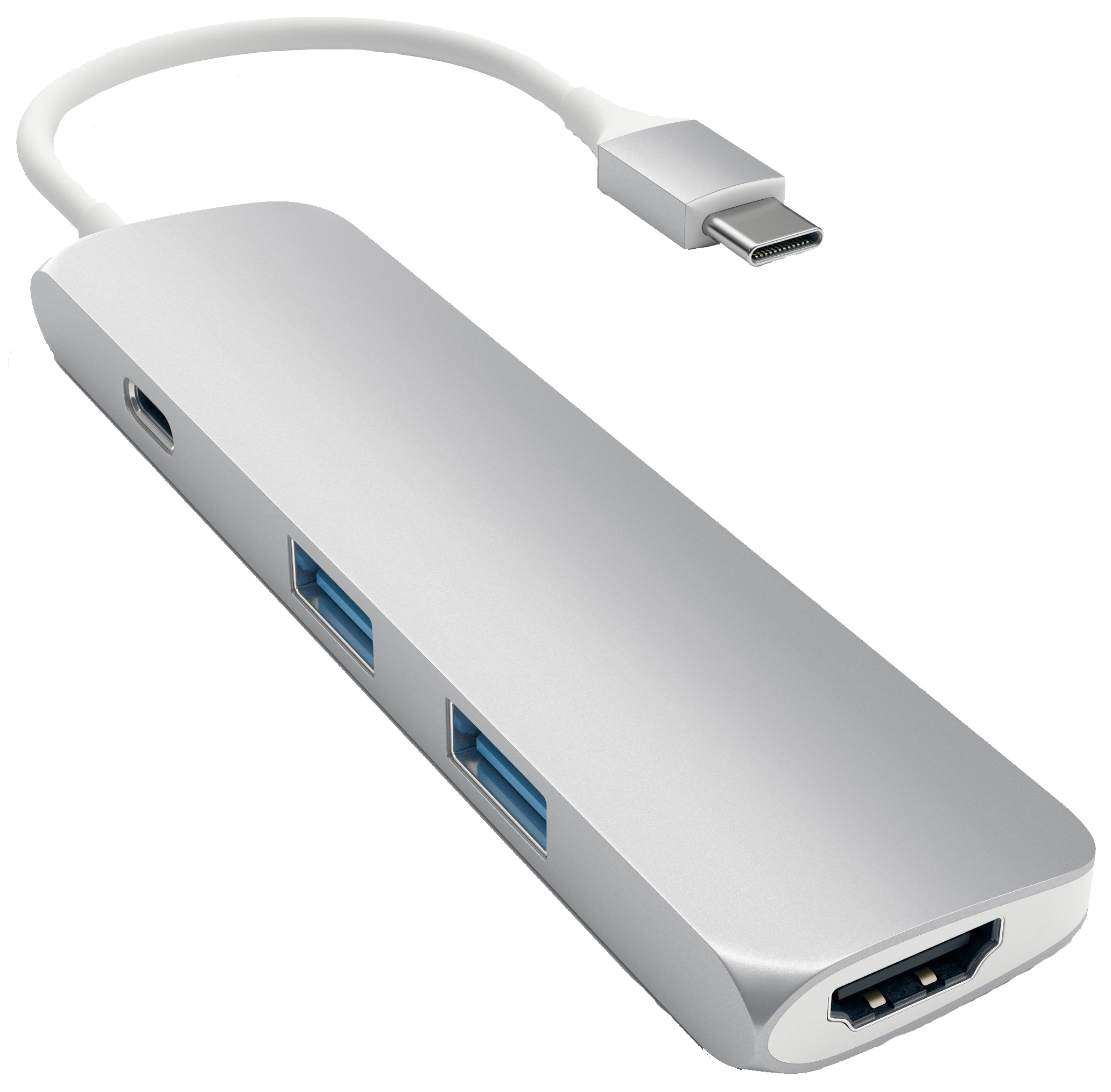 Разветвитель для компьютера Satechi Slim Aluminum Type-C Multi-Port Adapter ST-CMAS Silver