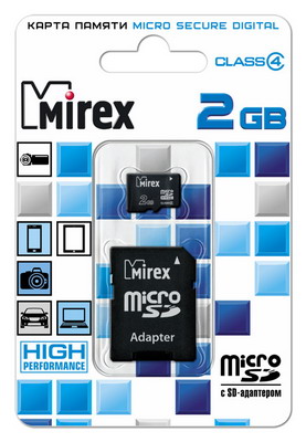 Карта памяти MIREX Micro SD 2GB