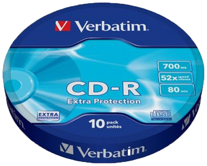 Диск для записи Verbatim СD-R 700Mb 52x, 10шт