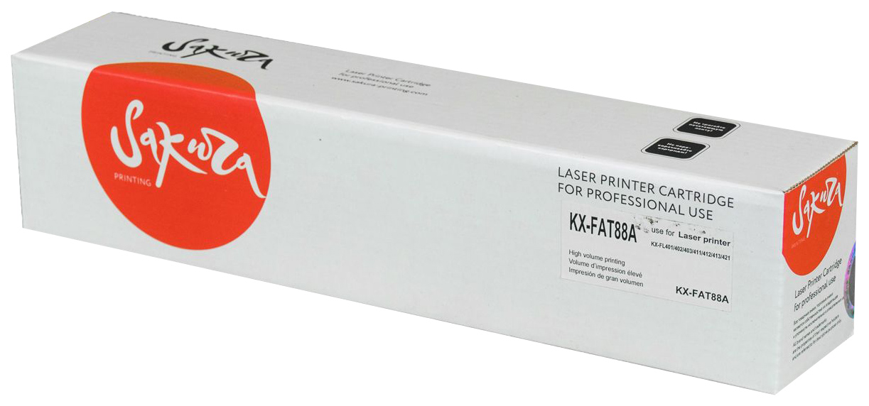 Картридж для лазерного принтера Sakura KXFAT88A, черный