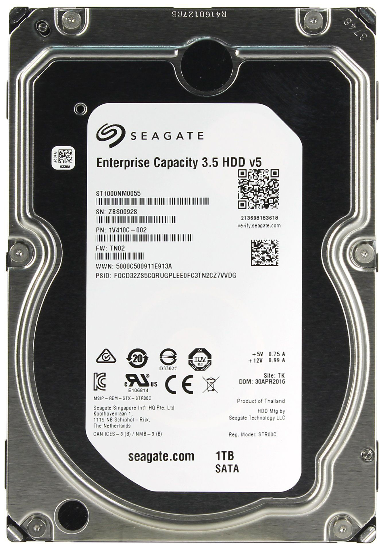 Жесткий диск Seagate Enterprise Capacity 1ТБ (ST1000NM0055)