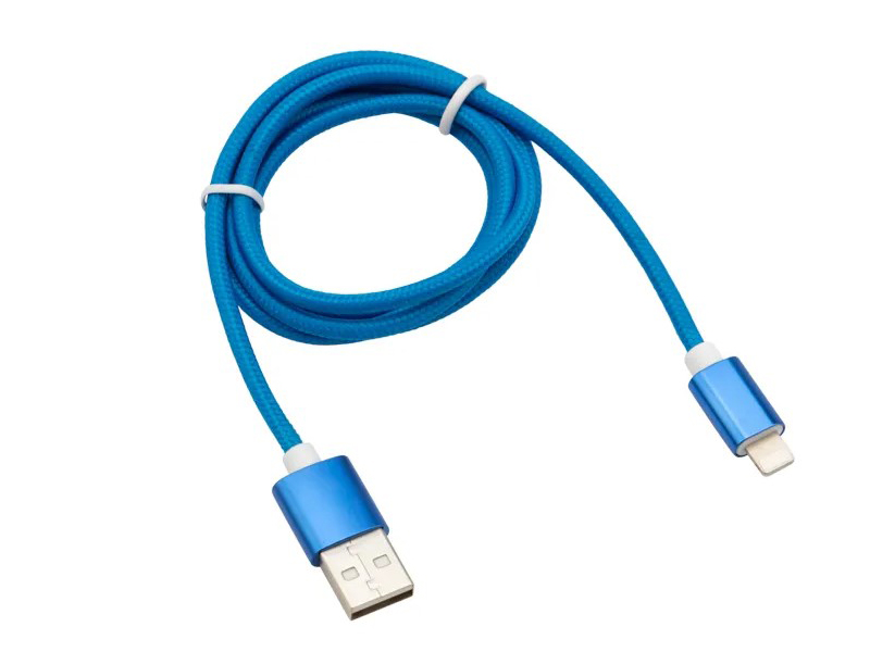 Аксессуар Rexant USB - Lightning 1m Blue Nylon 18-7052