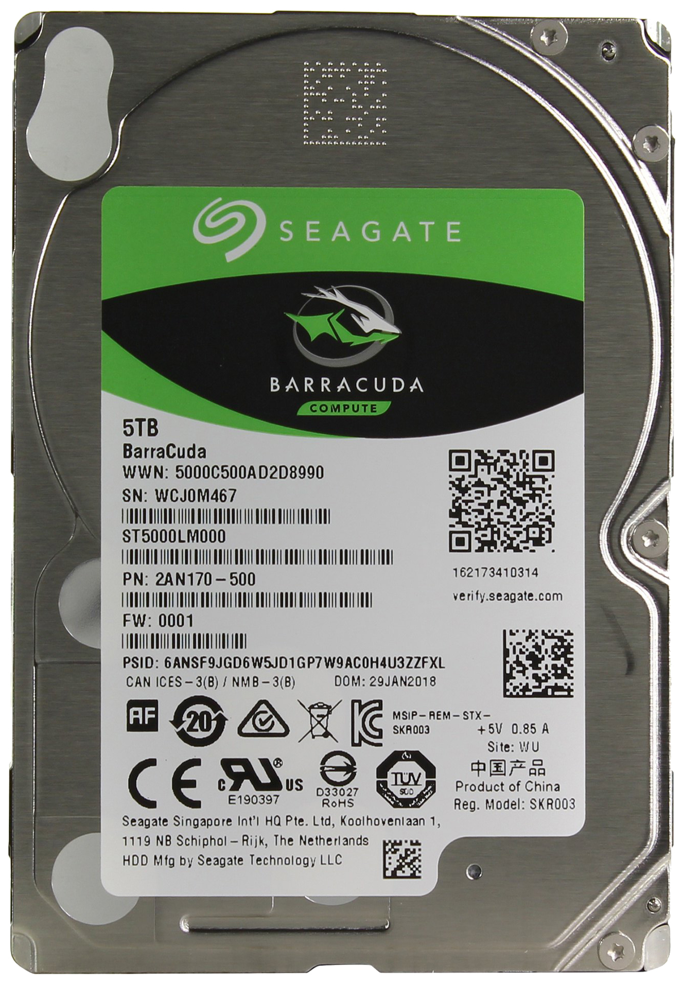 Жесткий диск Seagate BarraCuda 5ТБ (ST5000LM000)