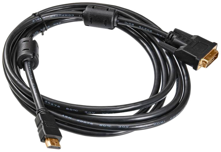 Кабель BURO HDMI-DVI, M-M 3м Black