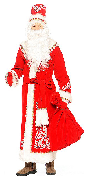 Костюм карнавальный мужской Дед Мороз Batik 146 красный 54-56 RU