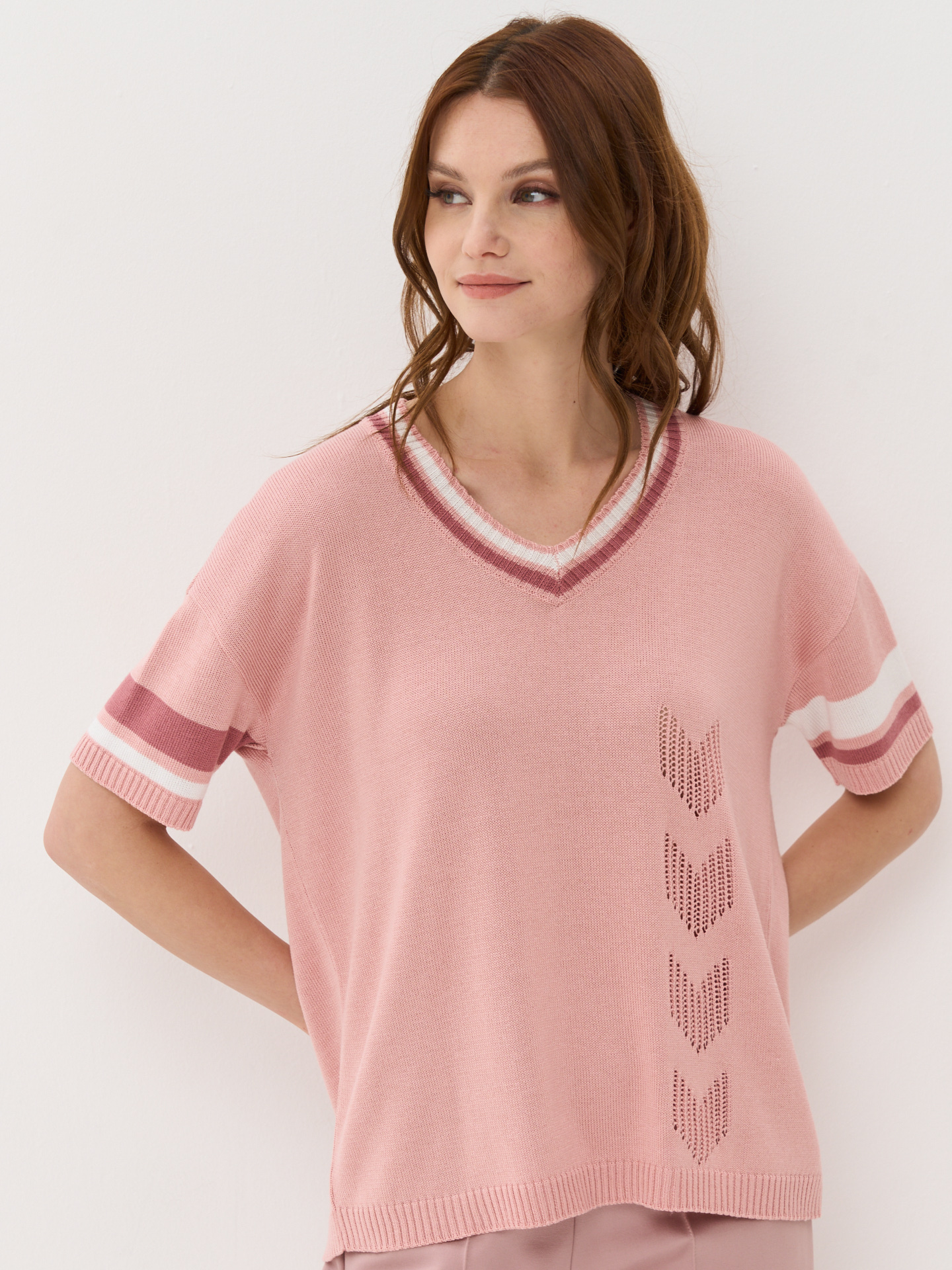 Пуловер женский VAY 5231-41347 розовый 50-52 RU