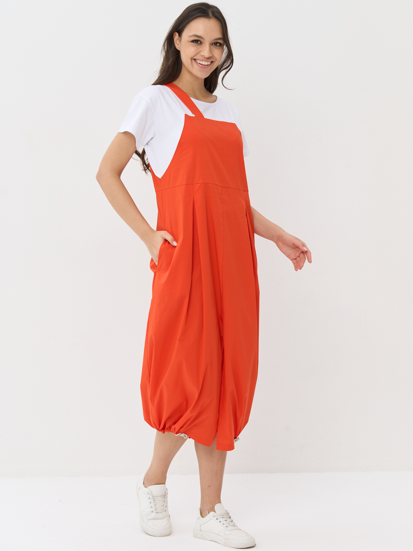 Платье женское VAY 5231-3733 оранжевое 50 RU
