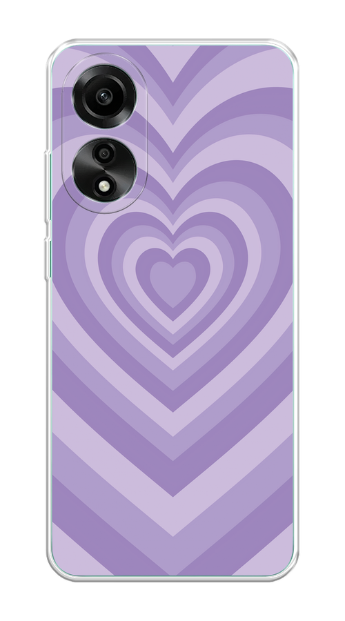 Чехол на Oppo A78 4G "Violet heart latte"