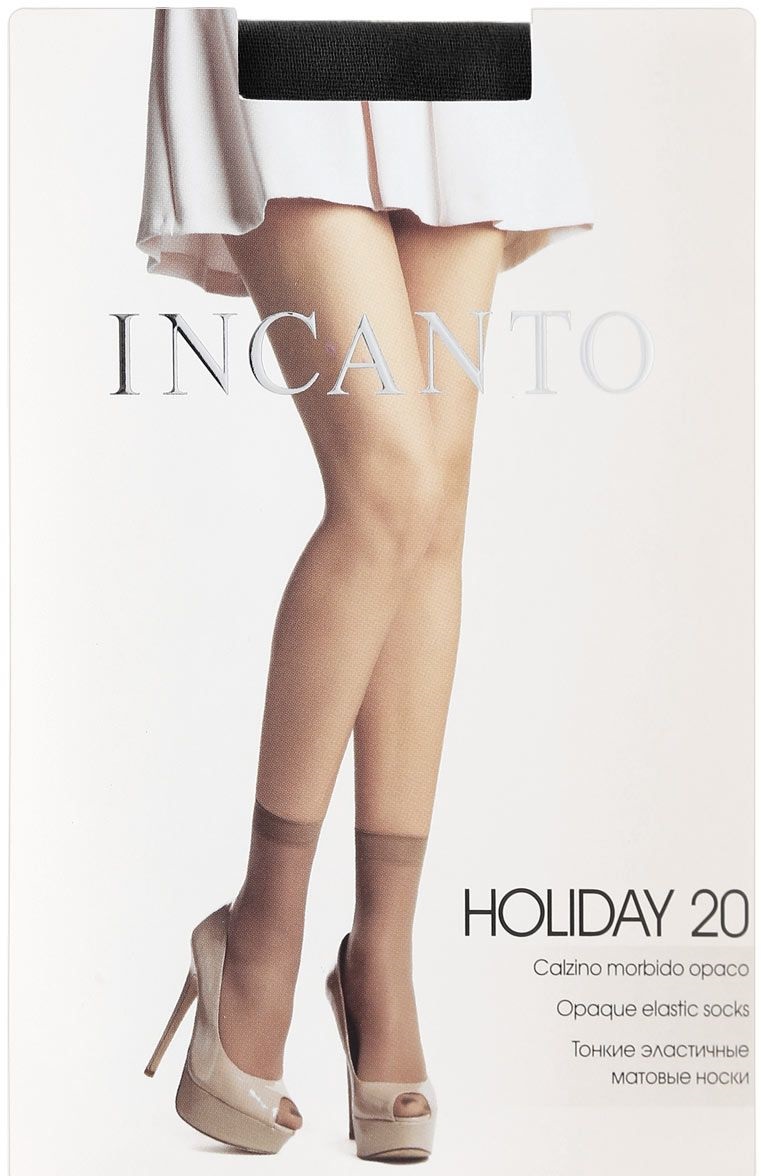 Комплект носков женских Incanto носки 'Holiday 20 ' nero 2 пары черных one size