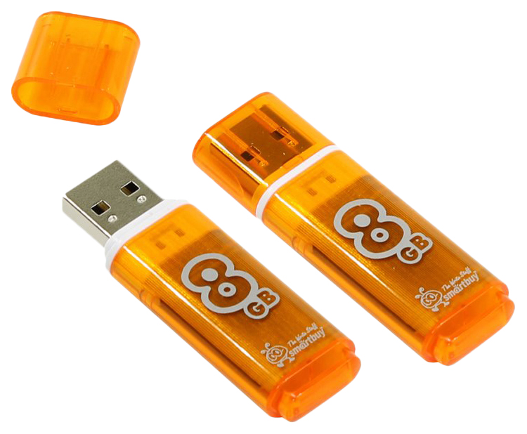 Флешка SmartBuy Glossy 8ГБ Orange (SB8GBGS-Or)