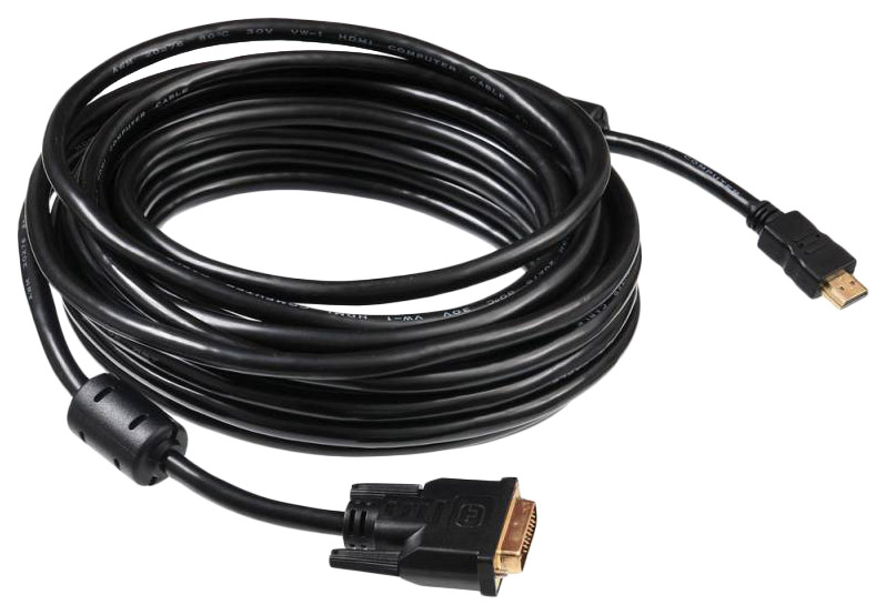 Кабель BURO HDMI-DVI, M-M 10м Black