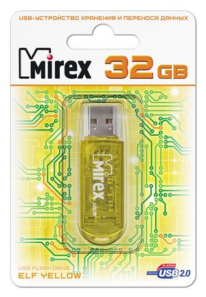 Флешка MIREX Elf 32ГБ Yellow (13600-FMUYEL32)