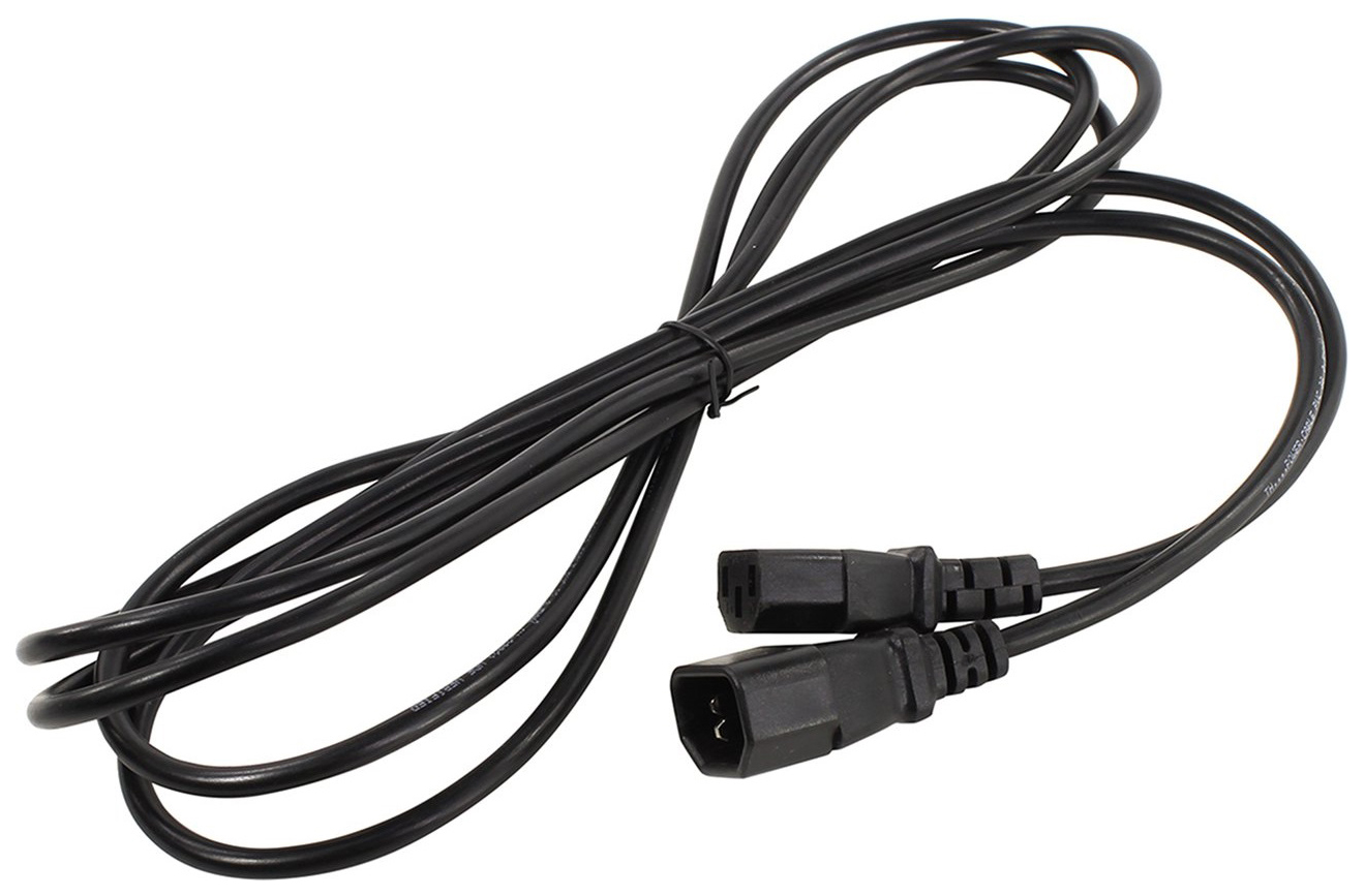 Кабель Telecom IEC 320 C13-IEC 320 C14, M-F 3м Black (TP020-3.0-BK)