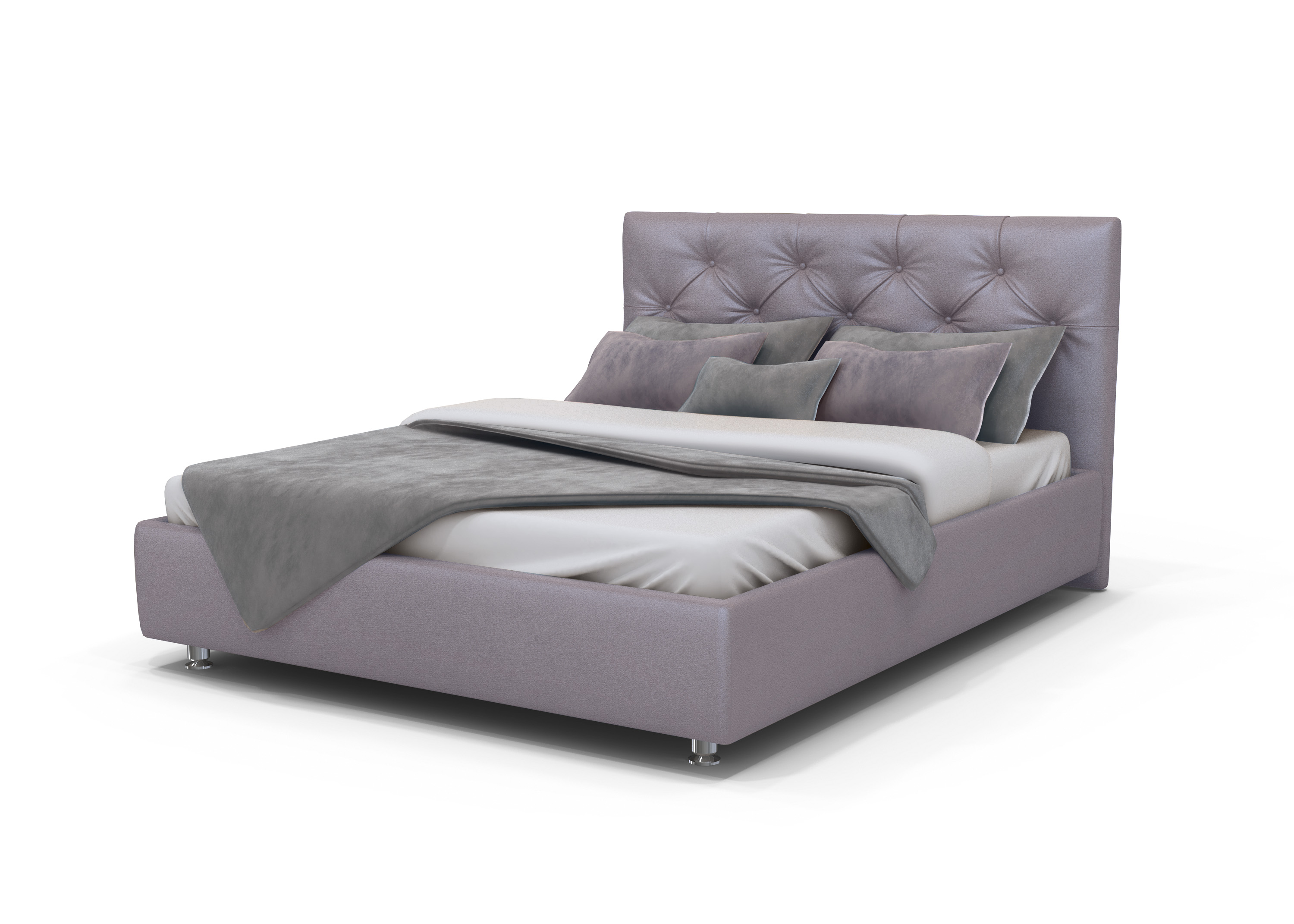 Кровать Marlena Тк.Casanova Lilac + основание с ламелями 140x200