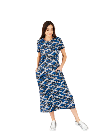 Платье женское BOMBACHO sel-ПЛК501 синее 48 RU