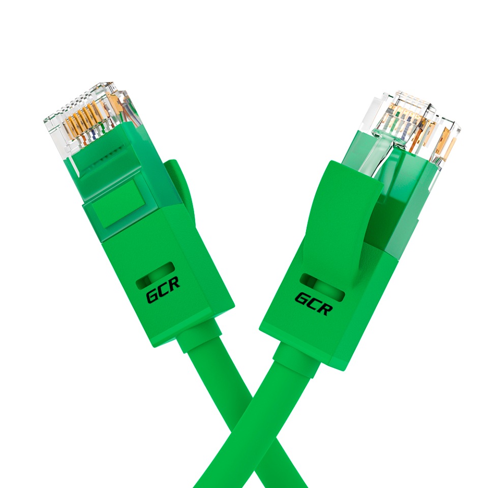 Кабель GCR RJ45-RJ45 7,5м M-M Green GCR-LNC05-7.5m