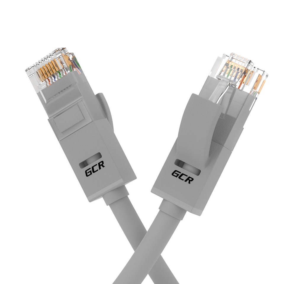 Кабель GCR RJ45-RJ45 30м M-M Grey GCR-LNC03-30.0m