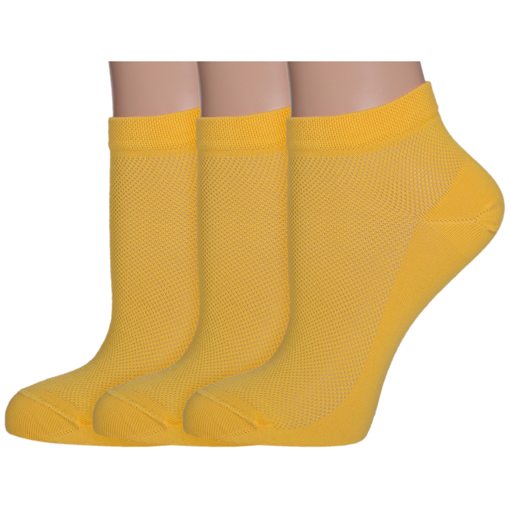 Комплект носков женских LorenzLine 3-Д8 желтых 23